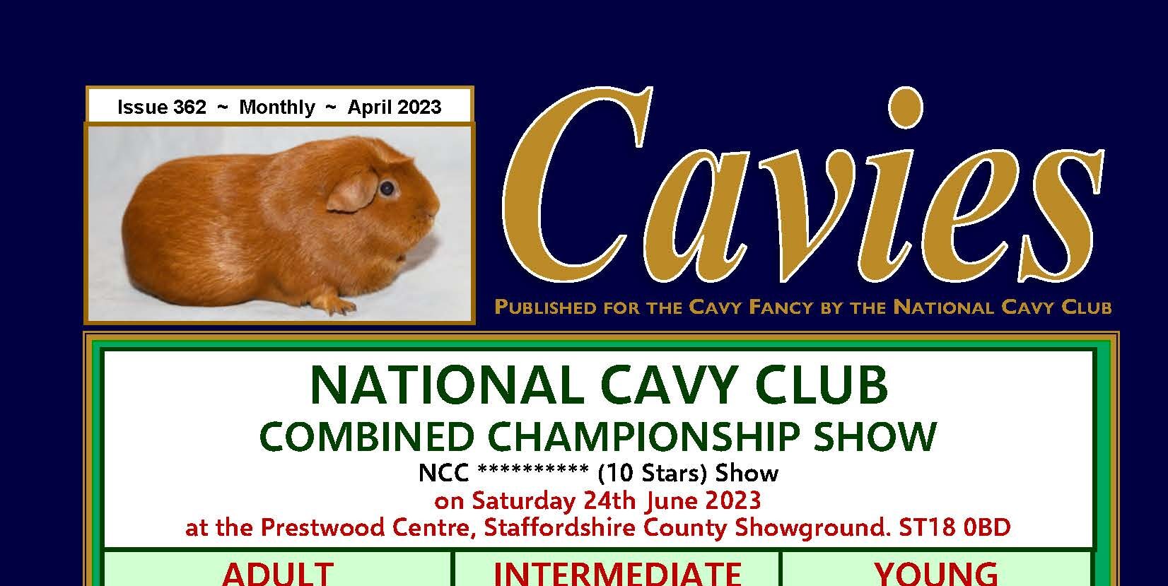 April CAVIES published - National Cavy Club